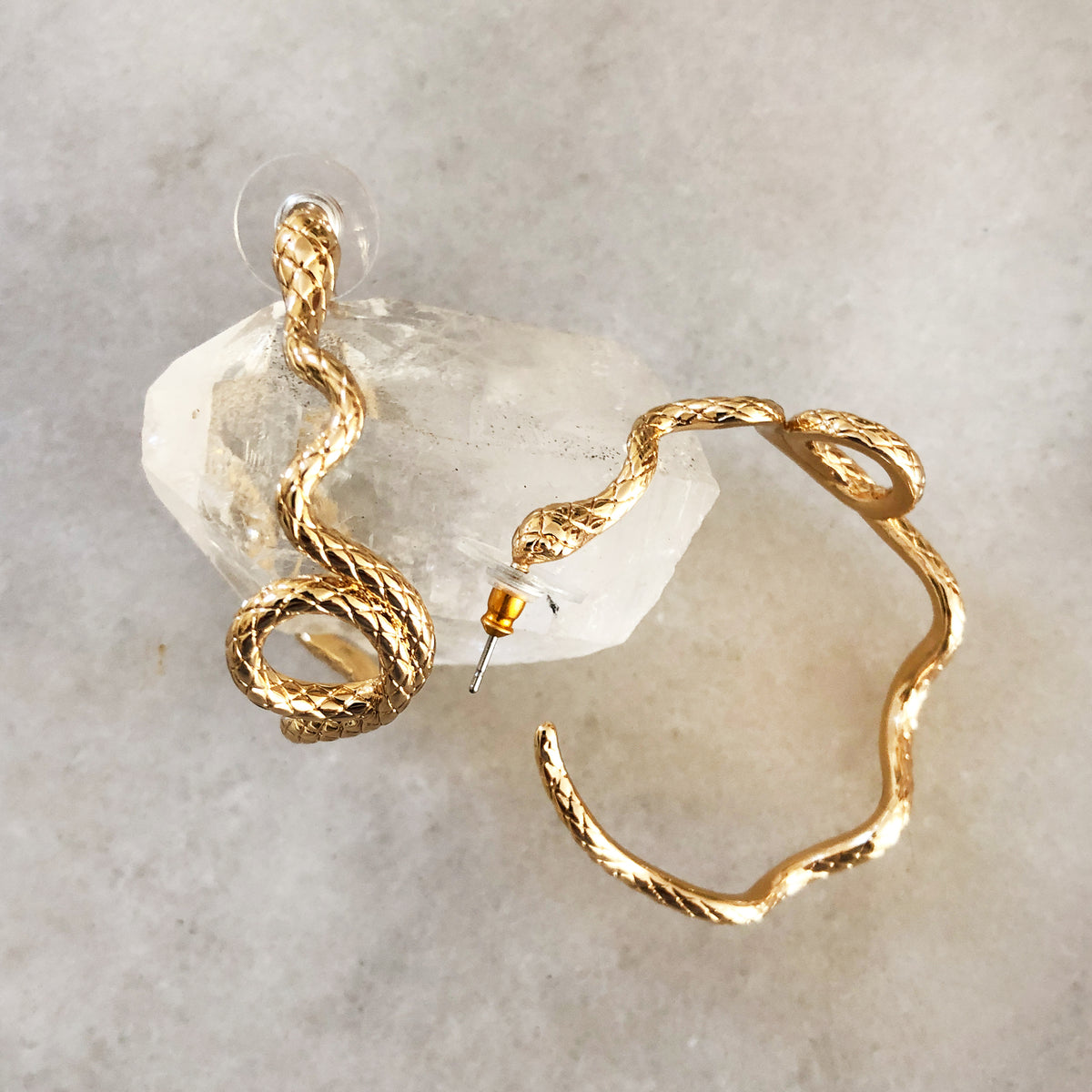 Medusa Snake Hoop Earrings – Mementomoridesignsnyc