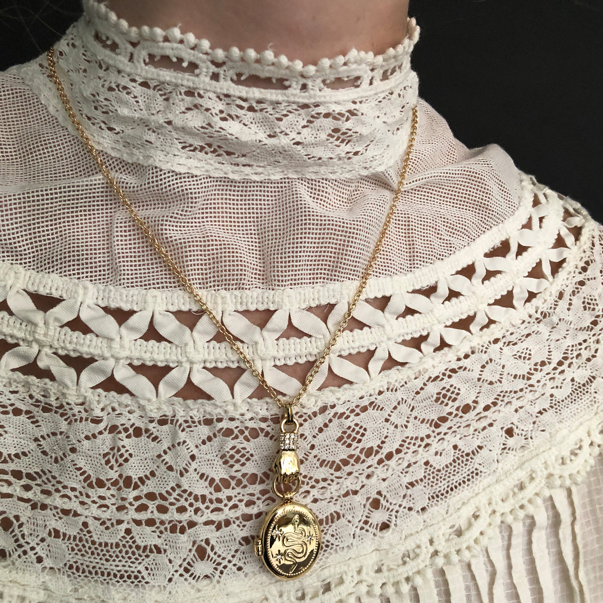 Victorian Locket - Gold – Mementomoridesignsnyc