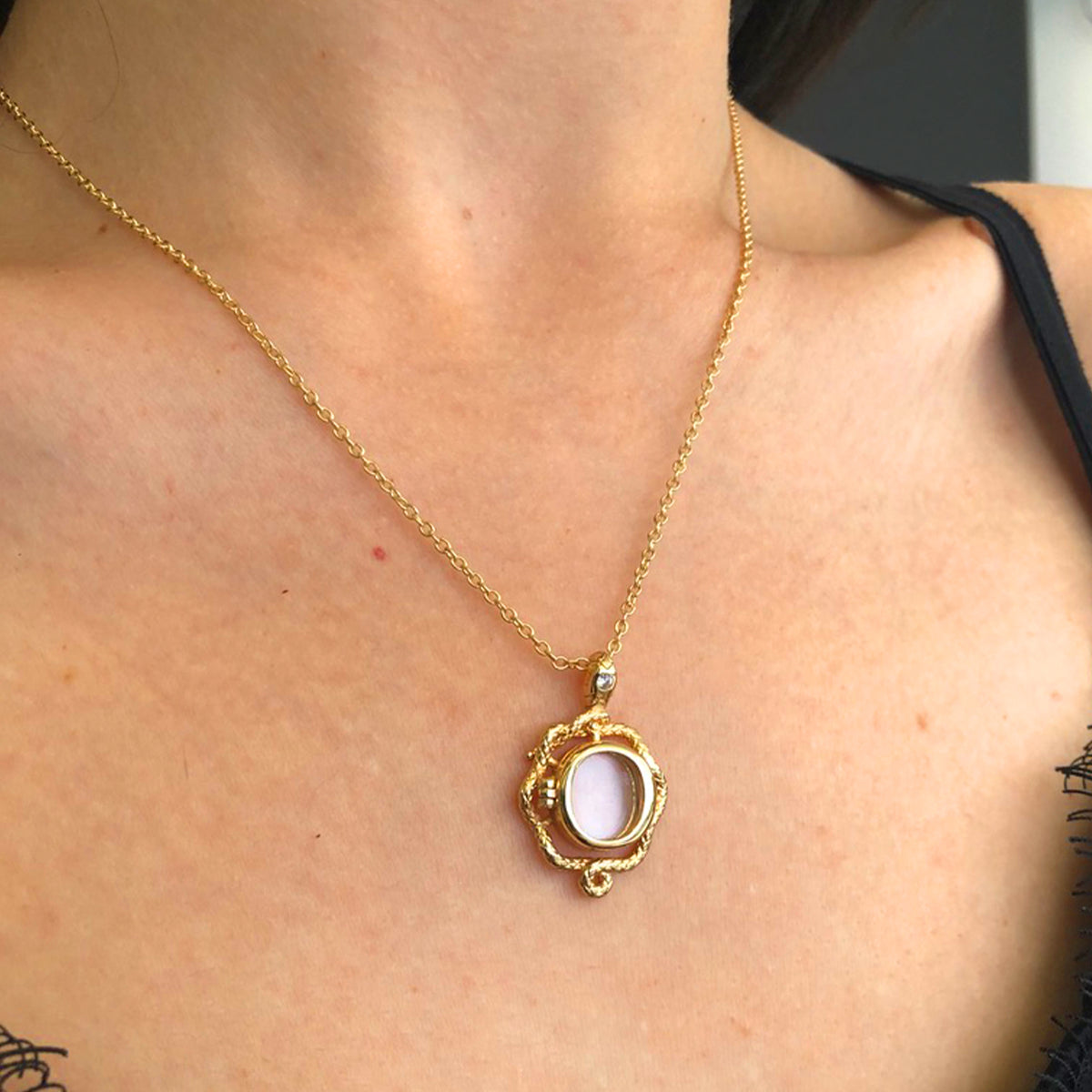 Lilith Snake Keepsake Necklace – Mementomoridesignsnyc